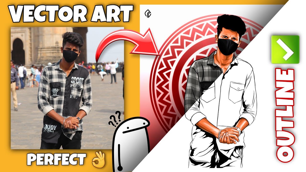 How to Outline🌝 | Vector Art | Vector Portrait | Infinite Design ...