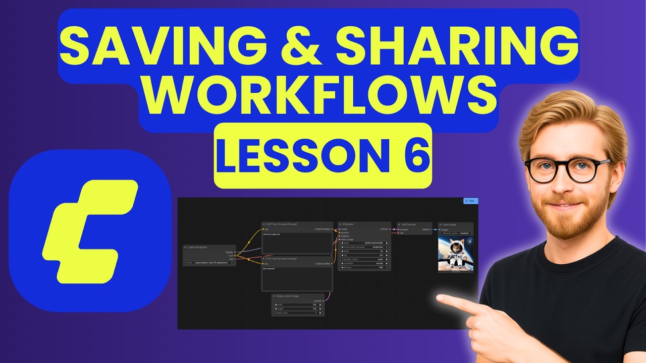ComfyUI Tutorial: How to Save, Load & Share Workflows (2 Ways) - YouTube