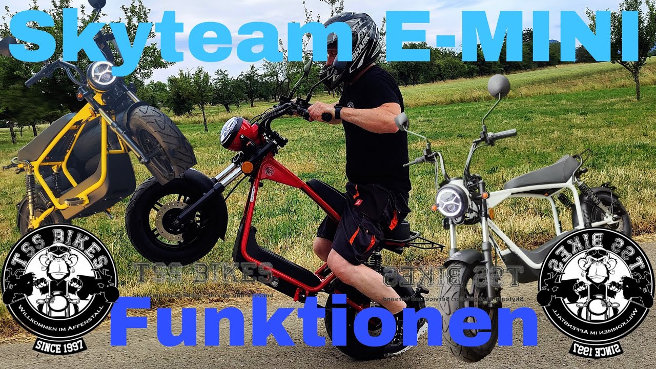 DIE NEUE 2024 Skyteam E-MINI Elektroroller Moped 45 km/h 2 Sitzplätze ...