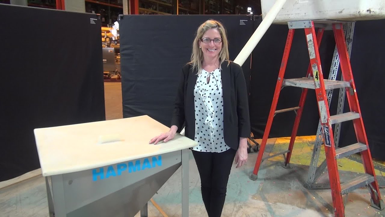 Hapman 300 Series Screw Coneyor and Product Hopper Demonstration - YouTube