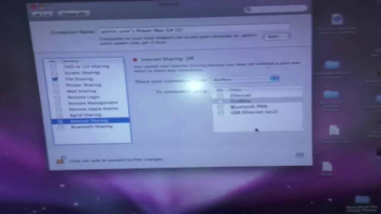Apple OS X Internet Sharing using Powermac G4 MDD DP 1.25Ghz ...