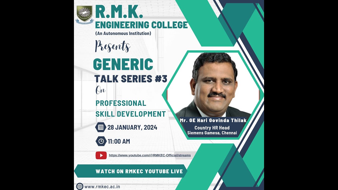 TECHXENIUM - A Generic Talk Series #3 on “PROFESSIONAL SKILL DEVELOPMENT” - YouTube