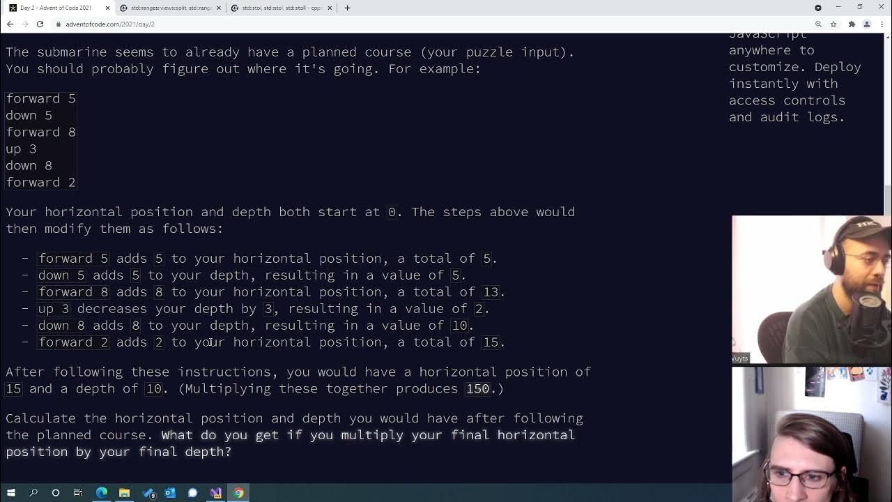 Advent of Code 2021 - Day 2 - YouTube