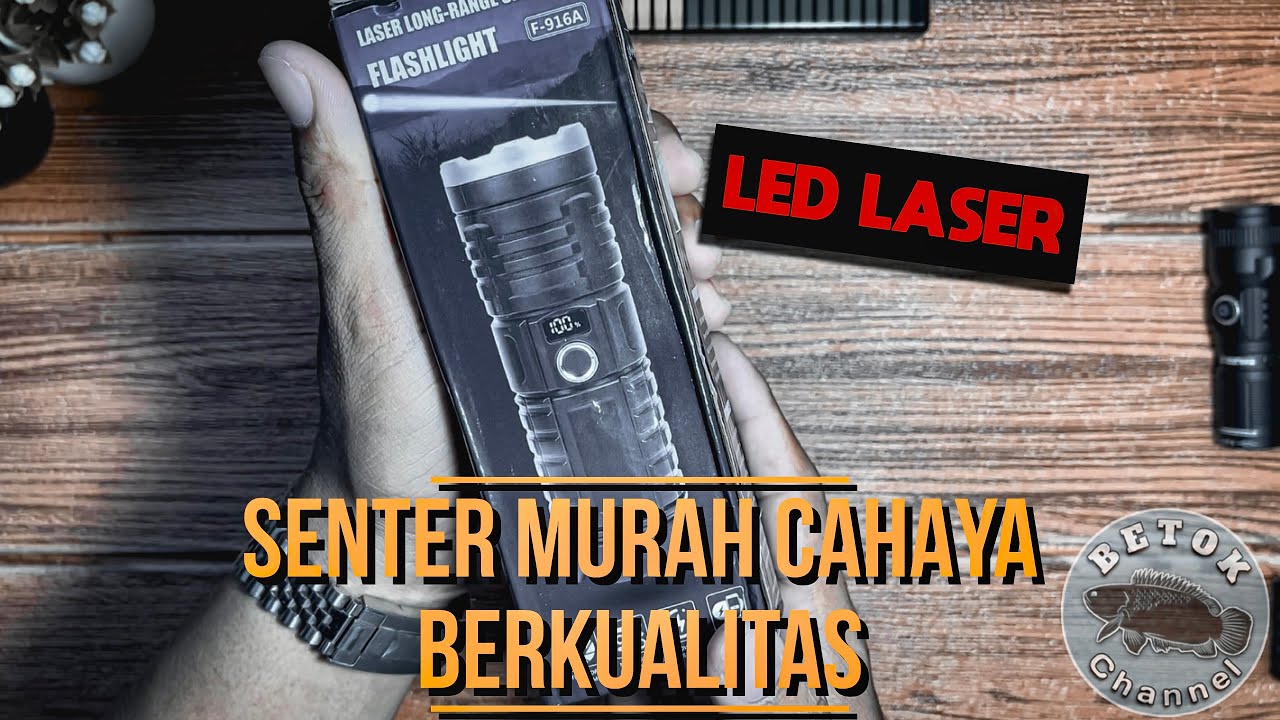 SENTER F-916A MURAH CAHAYA BERKUALITAS || SEPERTI BILED - YouTube