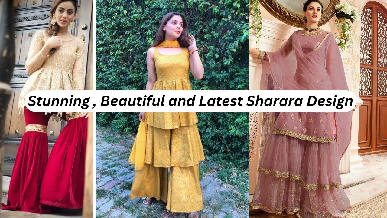 Stunning , Beautiful and Latest Sharara Design || DesignerHub #fashion ...