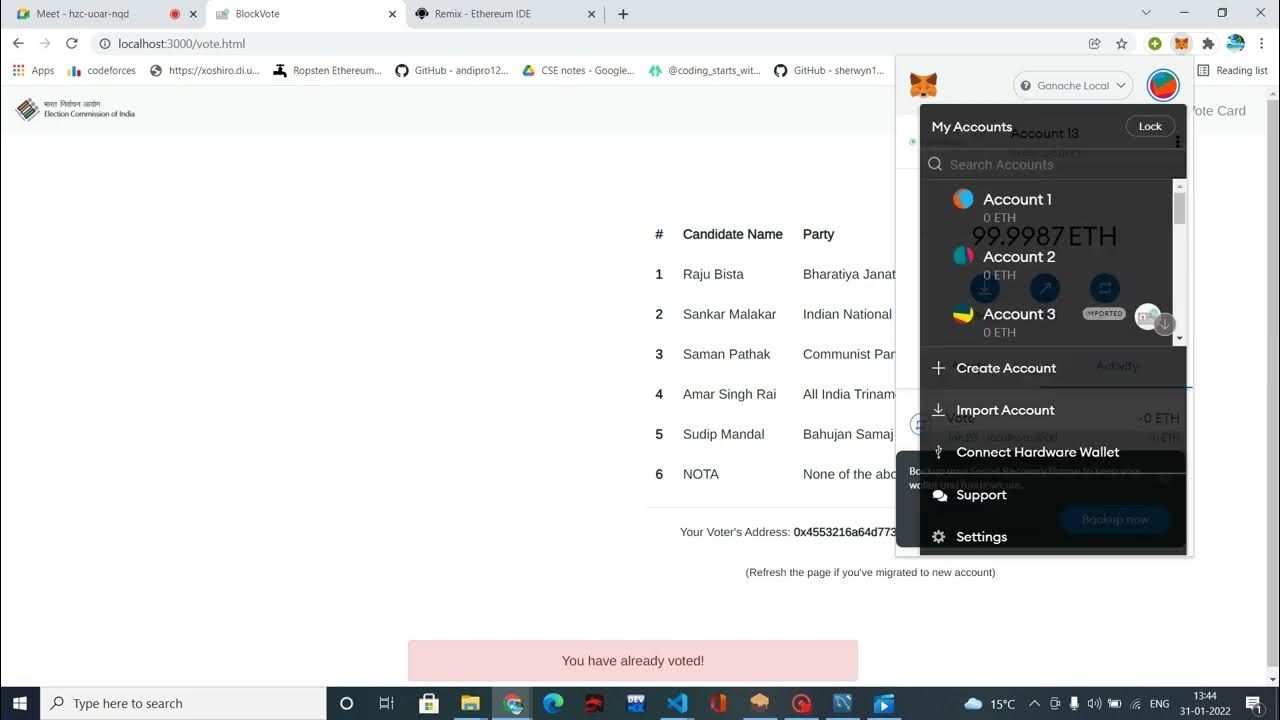 E-voting using Blockchain - YouTube