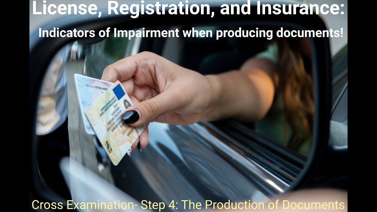 Step 4: License, Registration, and Insurance - I need to see your ...