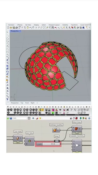 Rhino Grasshopper Script (Circle Packing Dome) #shorts - YouTube