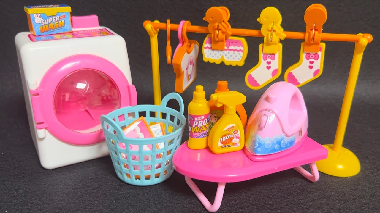 9 Minutes Satisfying with Unboxing Pink Rabbit Washing Machine play ...