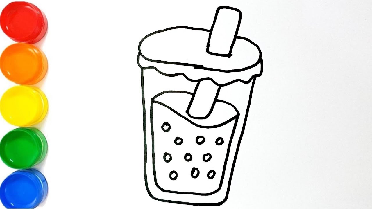How to Draw Boba Drink | Easy Drawing Boba - YouTube