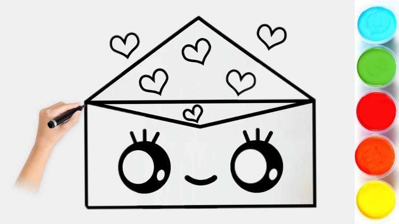 How to Draw a Cute Envelope #255 - YouTube