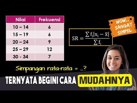 Menentukan Simpangan Rata Rata Data Kelompok Tabel Distribusi Frekuensi ...