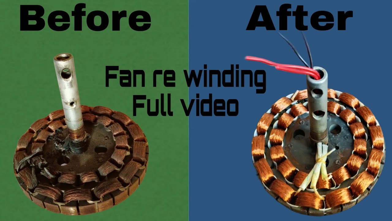 Fan rewinding|| windings|| electrical works ||. telugu||Hindi - YouTube