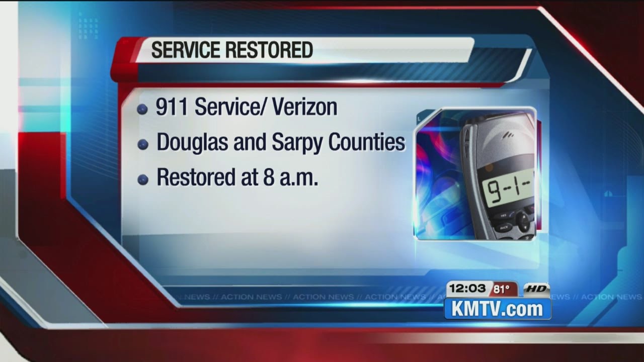 Verizon says service restored to 911 in Douglas, Sarpy counties - YouTube
