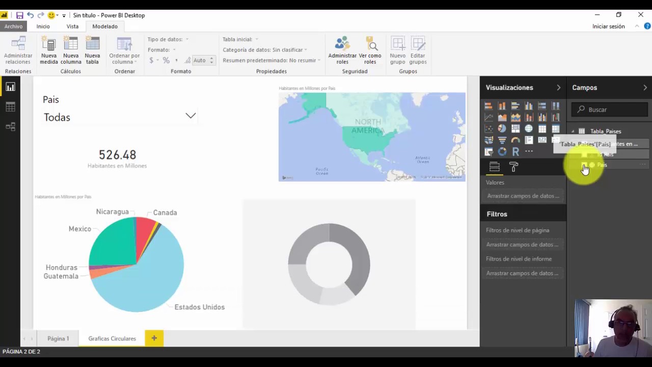 Graficas circulares en Power BI Desktop - YouTube