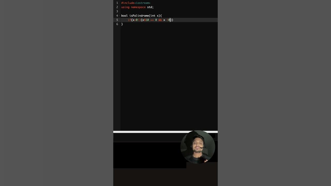 Palindrome Number in C++ | FAANG Interview Question Solved! - YouTube