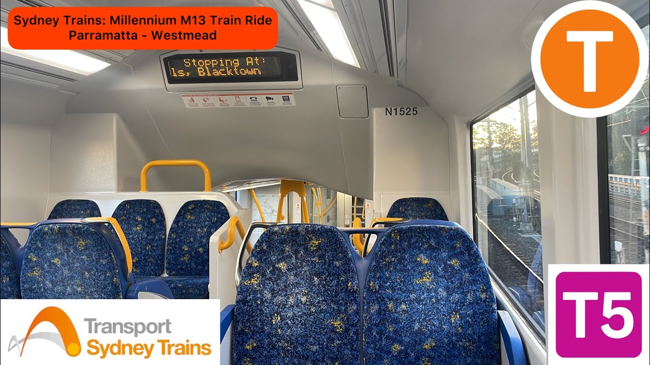 Sydney Trains: Millennium M13 Train Ride - Parramatta - Westmead - YouTube