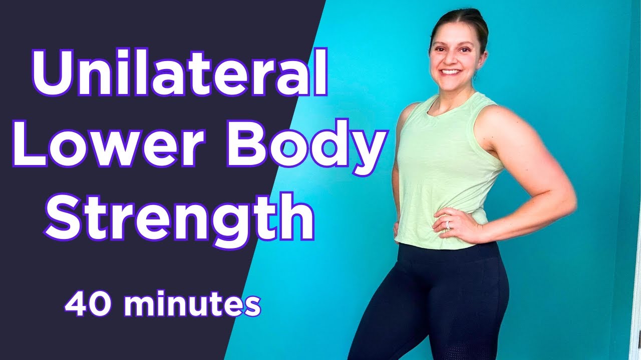 40 minute Unilateral Legs Workout - dumbbell lower body workout - YouTube