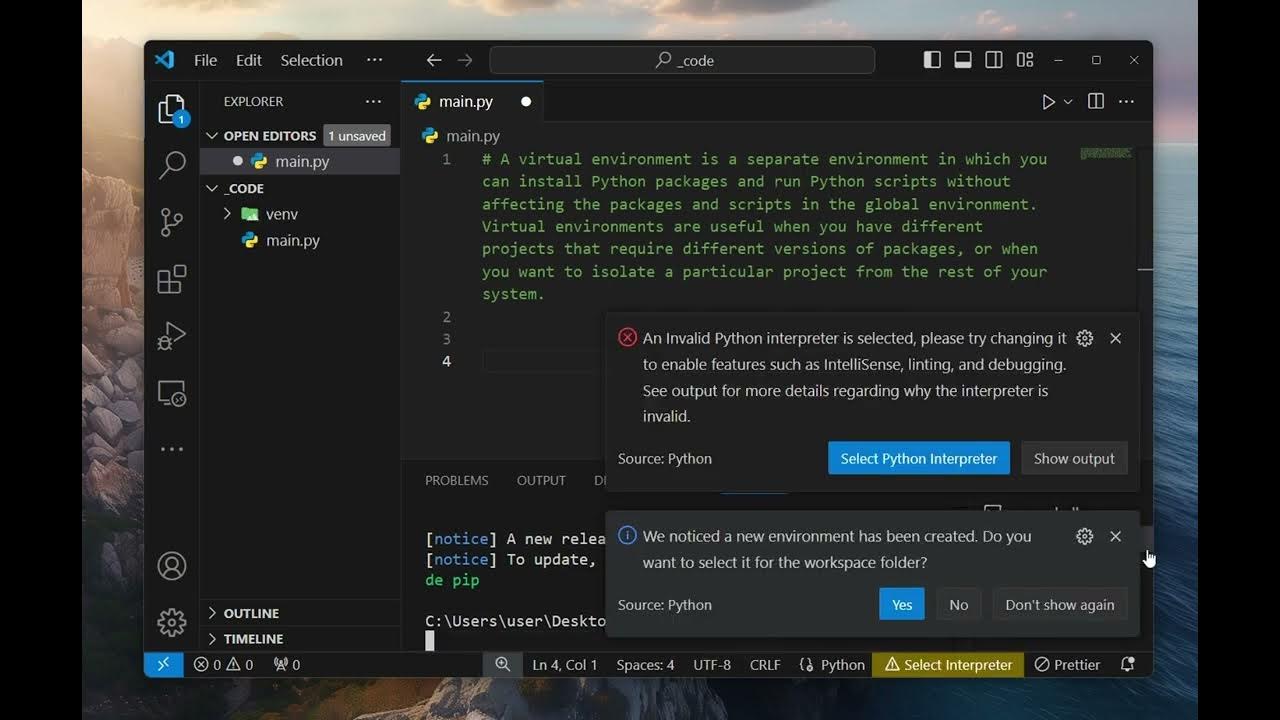 40. Virtual Environment In Python - YouTube