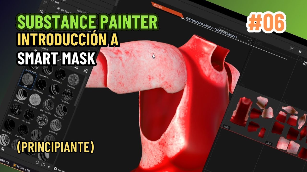 06 Substance Painter básico: SMART MASK - Tutorial: Texturizado 3D en # ...