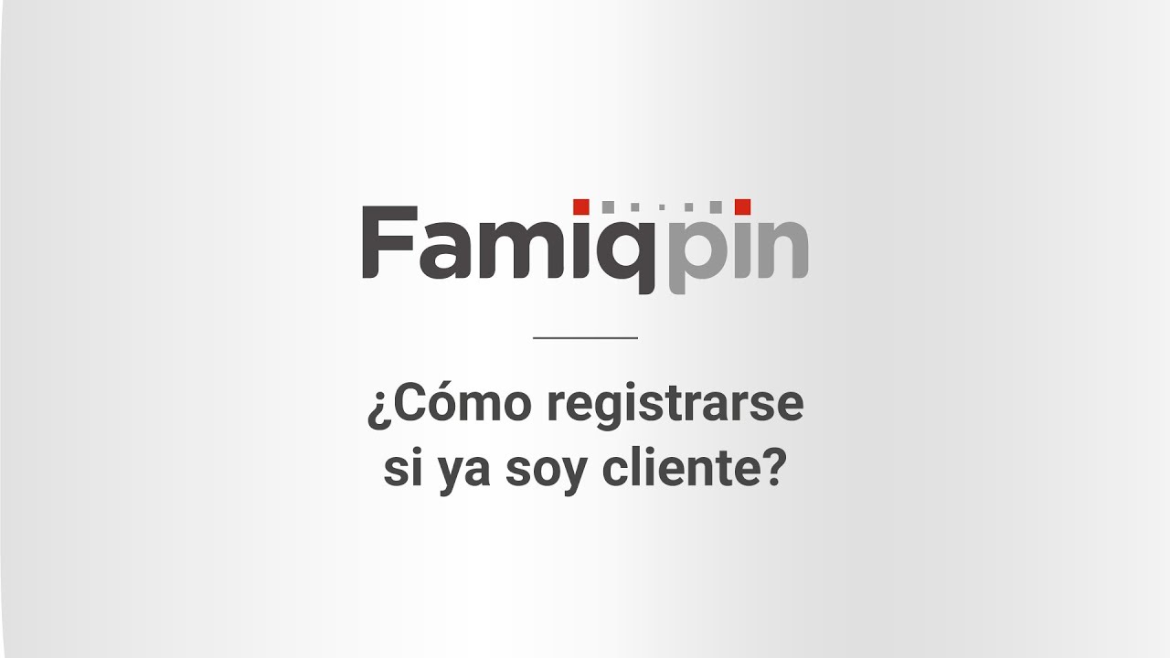 ¿Cómo registrarse en Famiq PIN? - YouTube