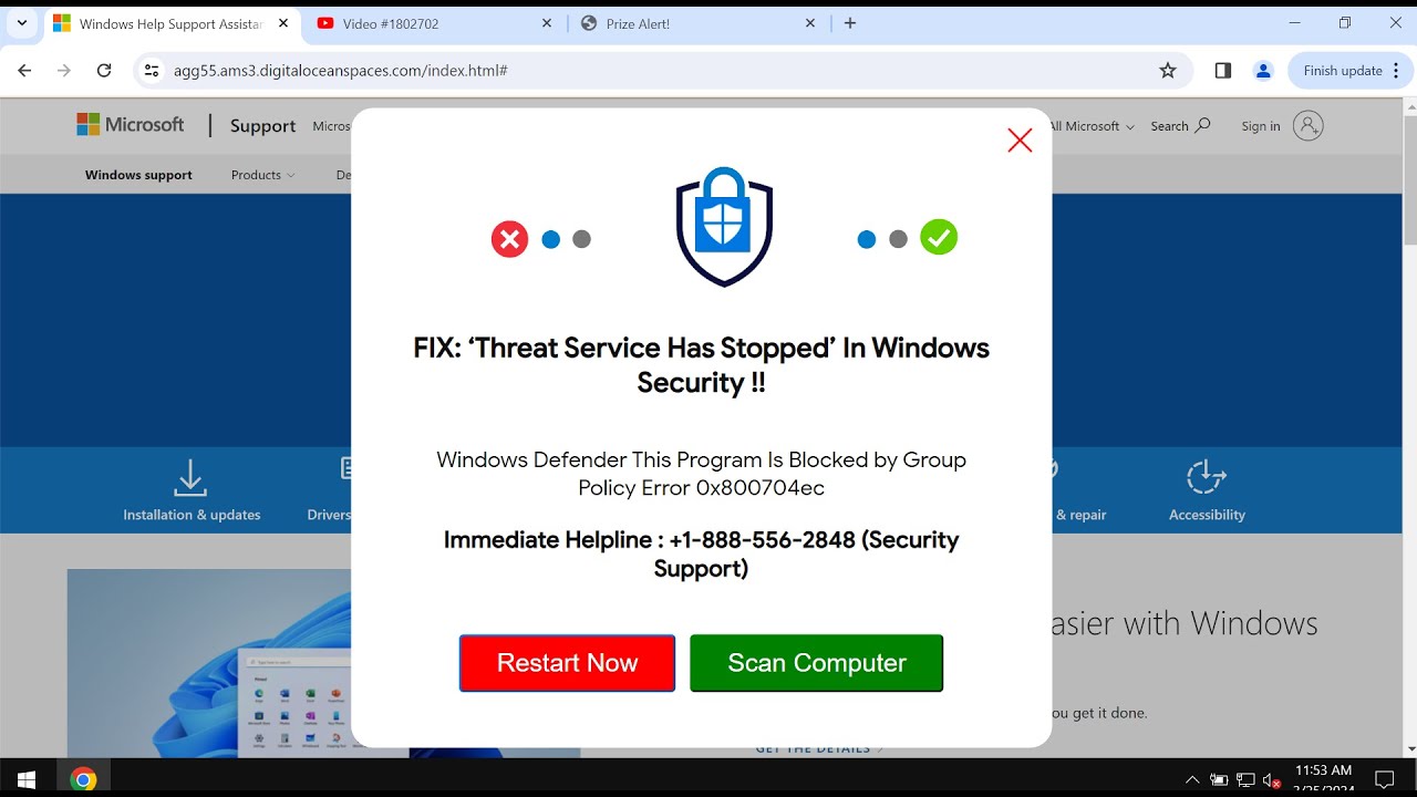+1-888-556-2848 fake Windows Support alert removal. - YouTube