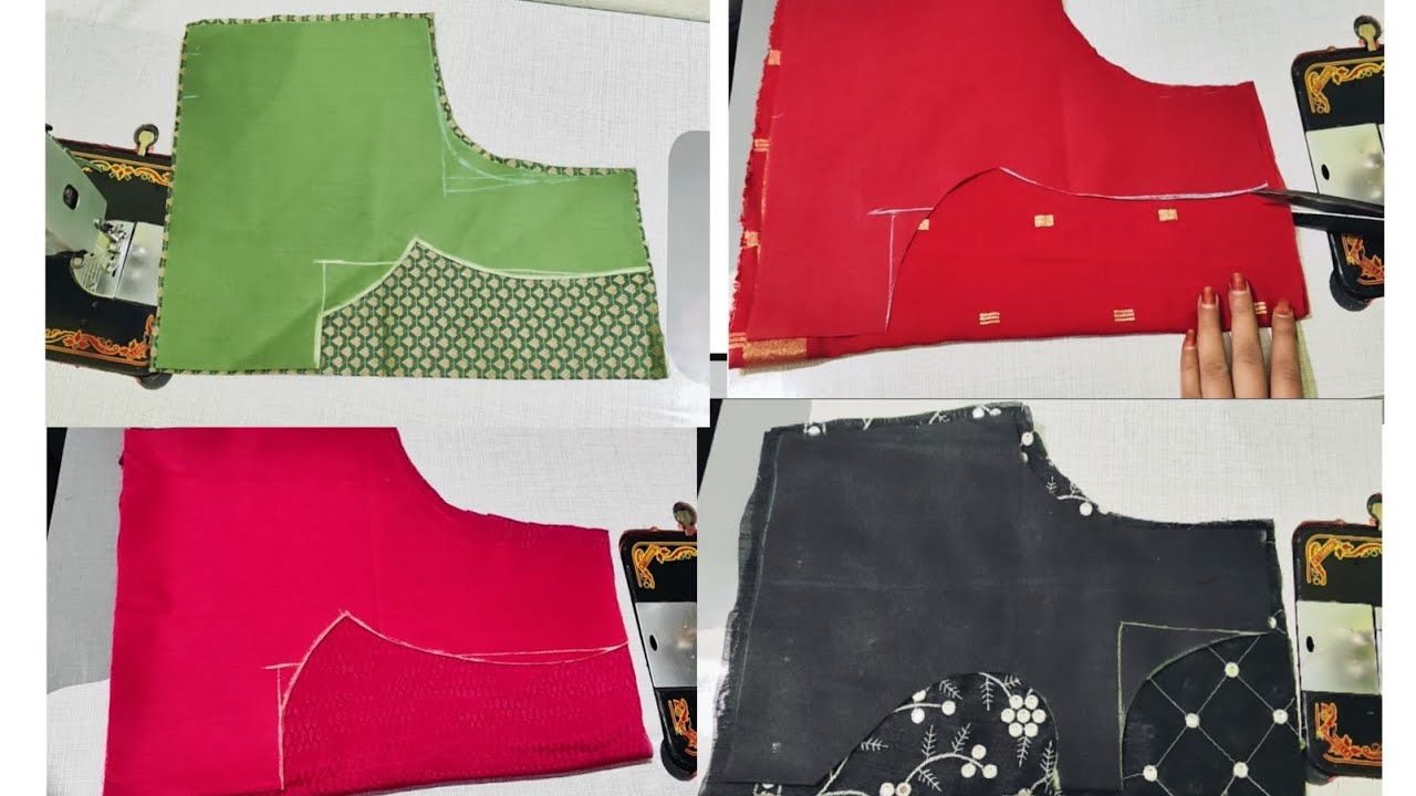 Blouse Ki Designs || 4 Blouse Designs In 1 Video || Blouse Back Ki ...