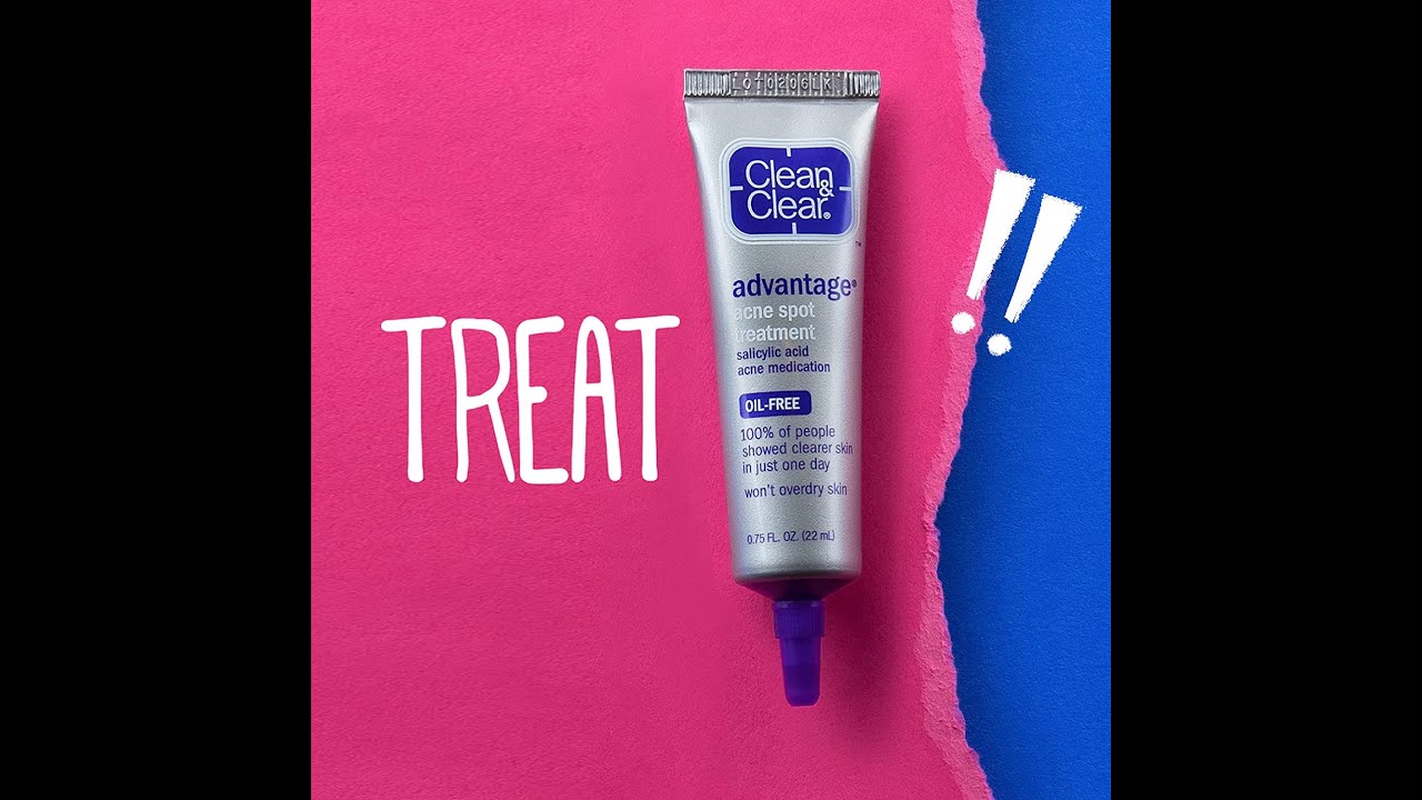 Clean Clear Advantage Acne Spot Treatment Gel Cream - YouTube