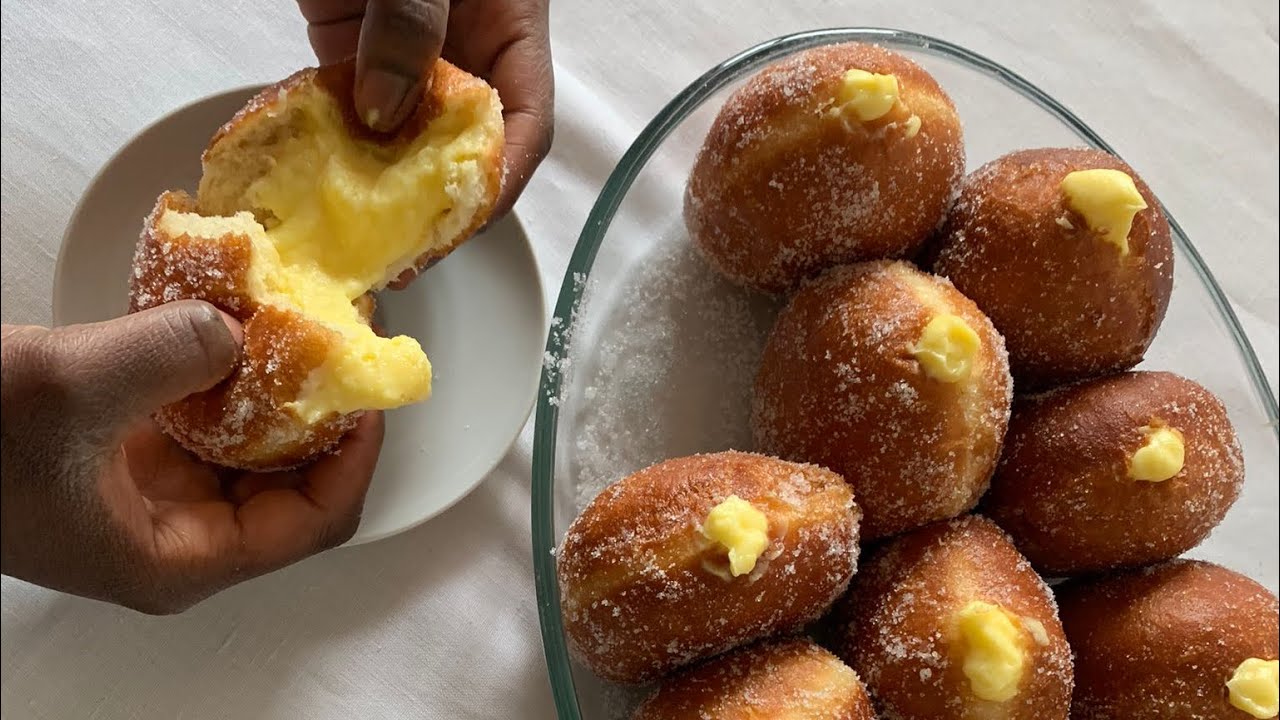 Get Ready to Bite Into "The Fluffiest" Custard Cream Donuts! - YouTube