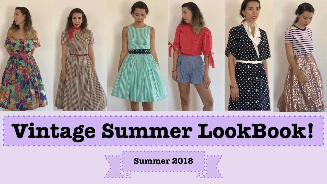 Vintage Look Book // Summer 2018 // Late 40's & Early 50's Style - YouTube
