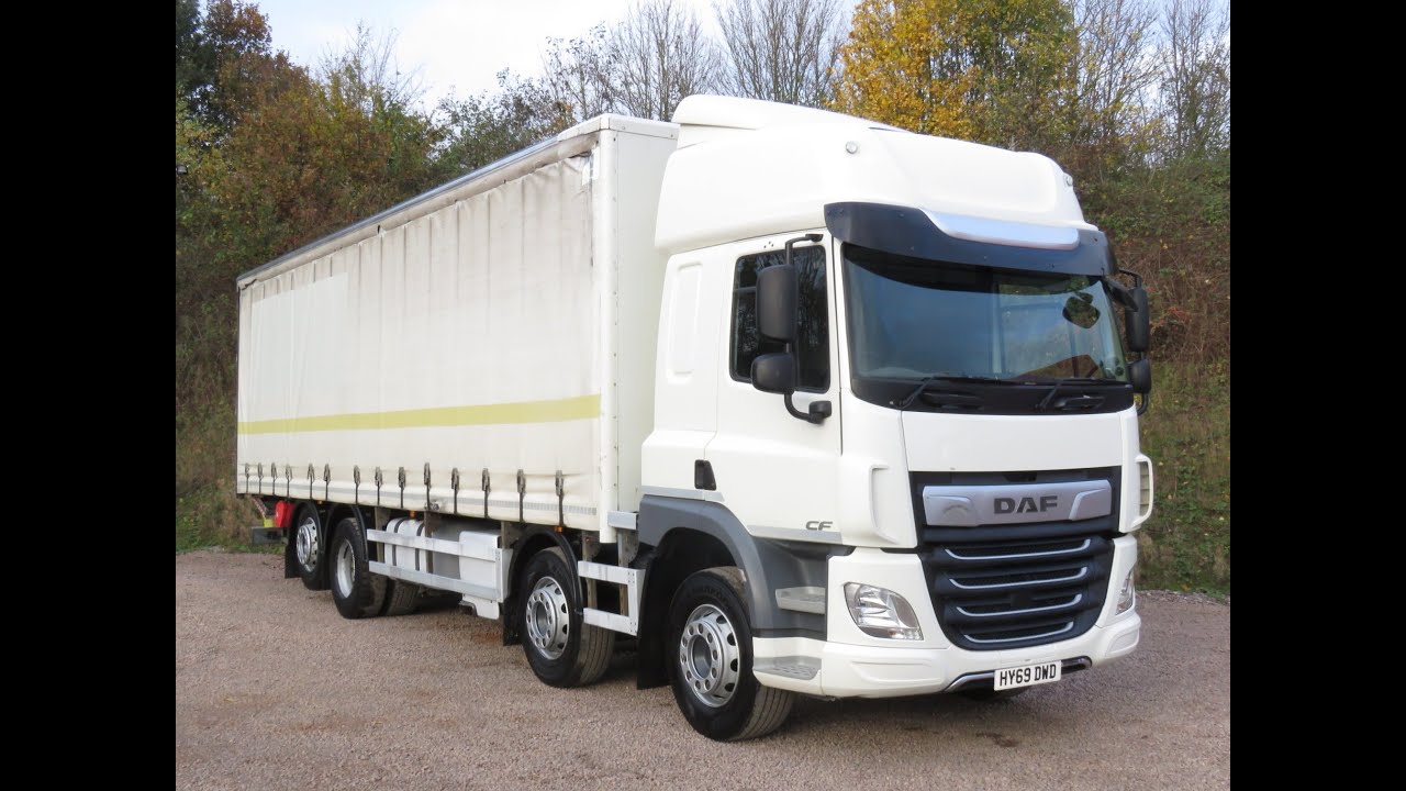 2019 69 DAF CF 450 Spacecab Euro 6 8x2 Rear Lift & Steer Curtainsider ...
