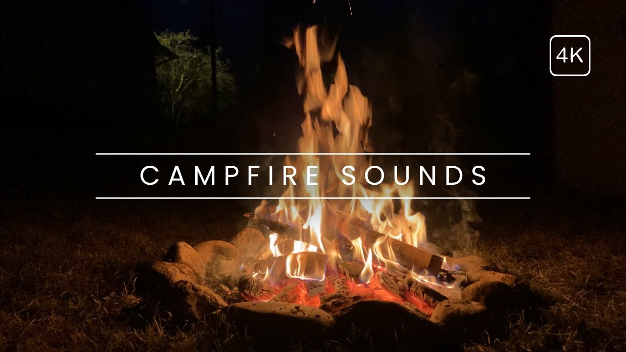 Campfire Sounds For Relaxation | Crackling Campfire At Night - YouTube