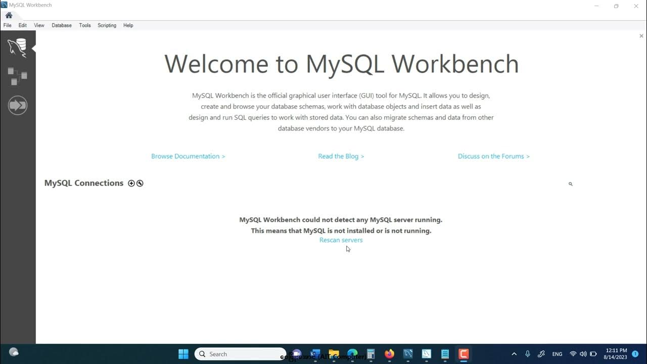 03 Scan MySQL Server from MySQL Workbench - YouTube