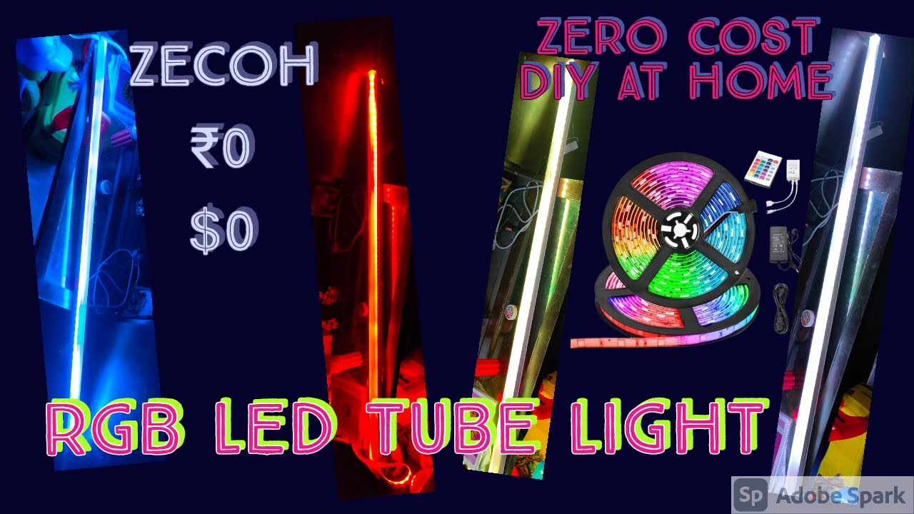 Make RGB Tube Light at Home 🏠 DIY by ZeCoH - YouTube