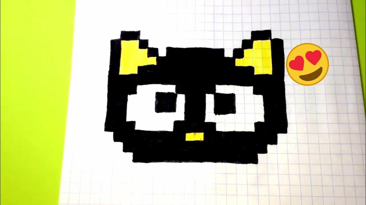♥ How To Draw a Cat Pixel art #draw #cat #pixel #art - YouTube