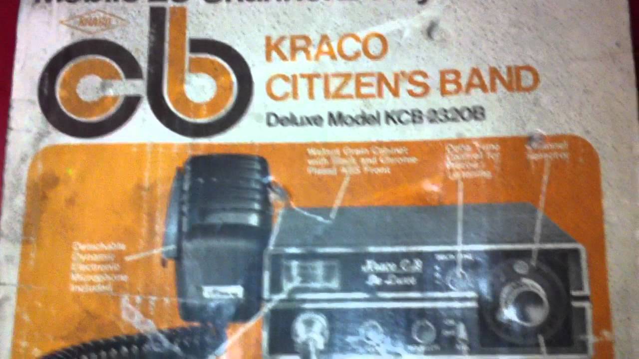 The old 23 channel Kraco CB radio and tool box - YouTube