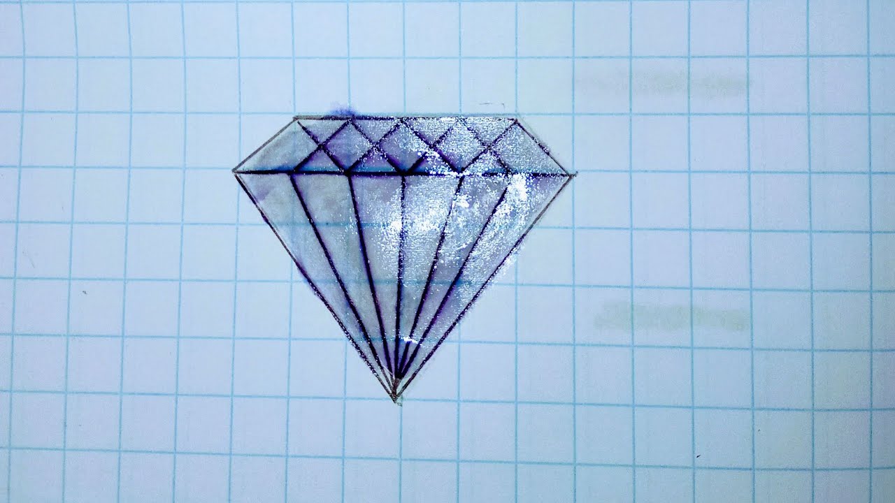 How To Draw A 3d Diamond Shape