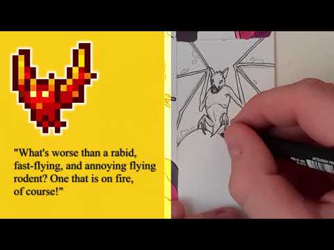 Terraria DRAWING - Lava Bat - YouTube