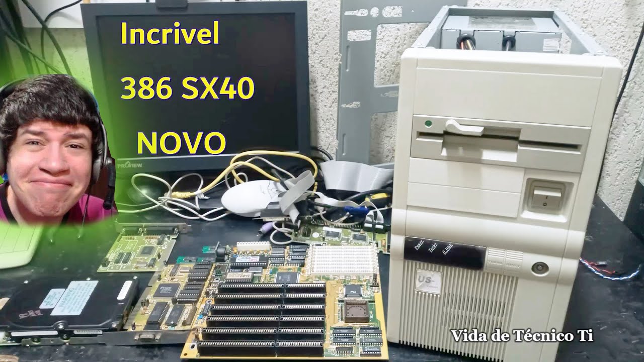 Consegui um Computador 386SX 40MHZ novo - YouTube