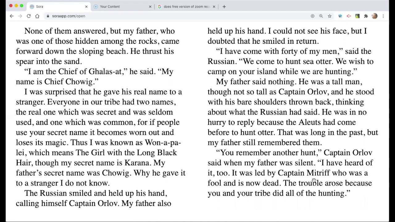 Island of the Blue Dolphins Chapter 1 - YouTube