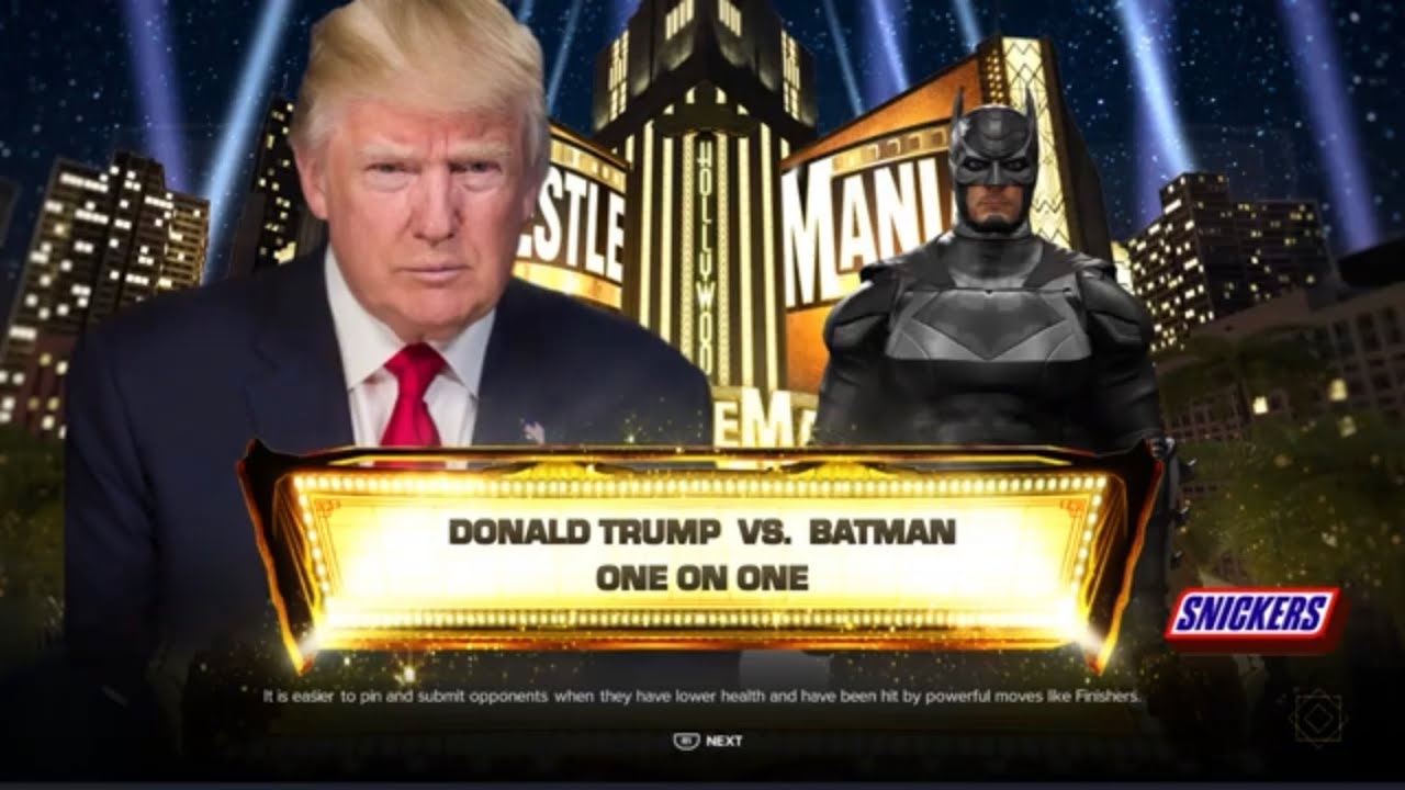 WWE 2K24 | Donald Trump Vs Batman | Rematch - YouTube