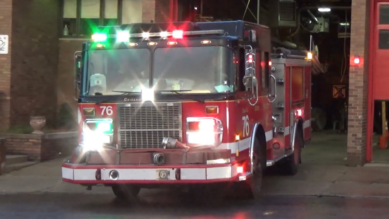 Chicago Fire Dept Engine 76 Responding - YouTube