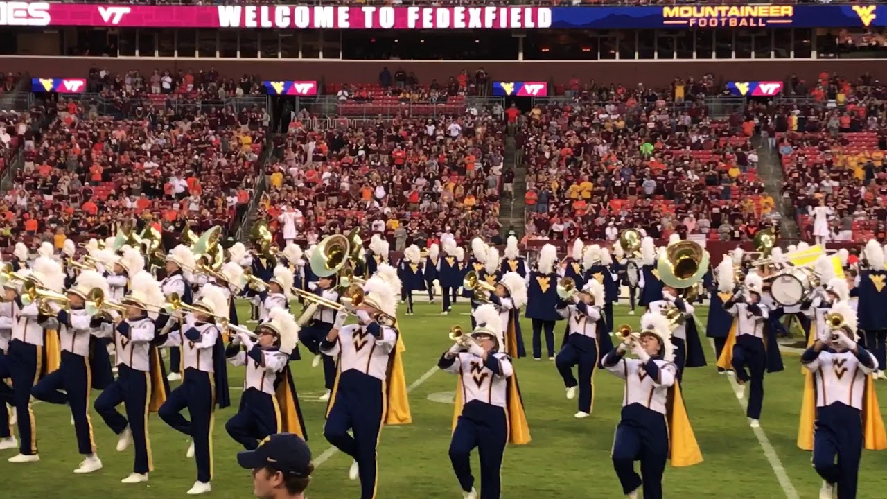 WVU Mountaineer Marching Band FedEX Field 9/3/17 Part 2 - YouTube