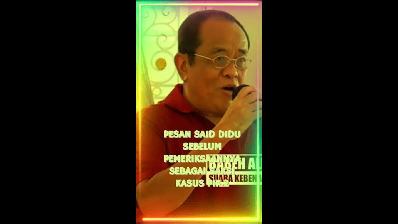 Pesan Panas Said Didu Sebelum Pemeriksaan PIK 2: Tegakkan Keadilan ...