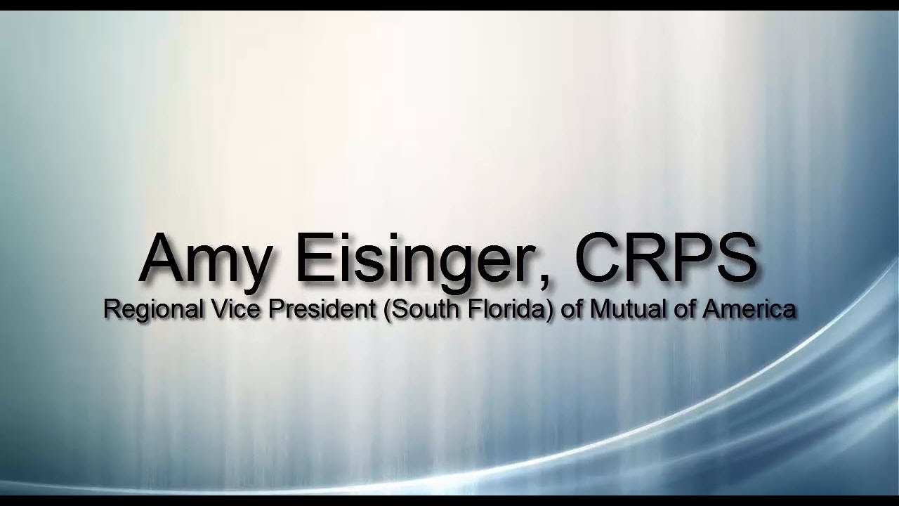 Final Speaker - Amy Eisinger - Evaluating Retirement Plan Options - YouTube