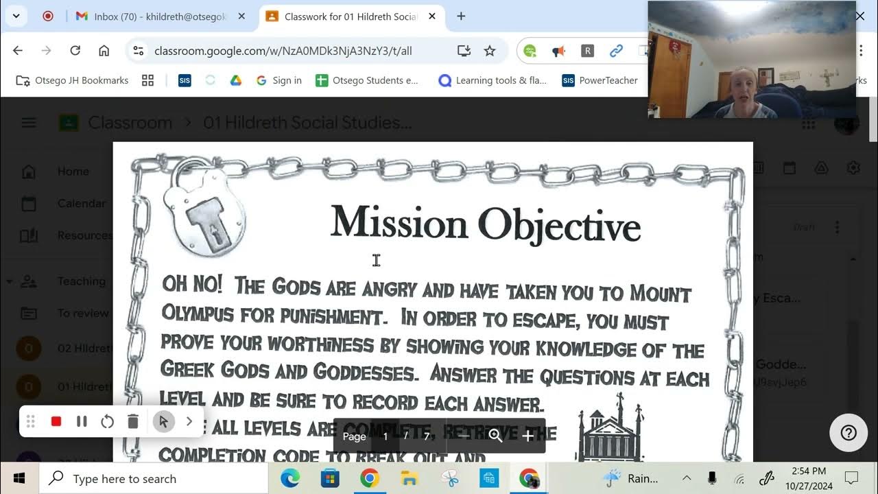 Greek Mythology: Gods and Goddesses Escape Room Mission and Questions ...