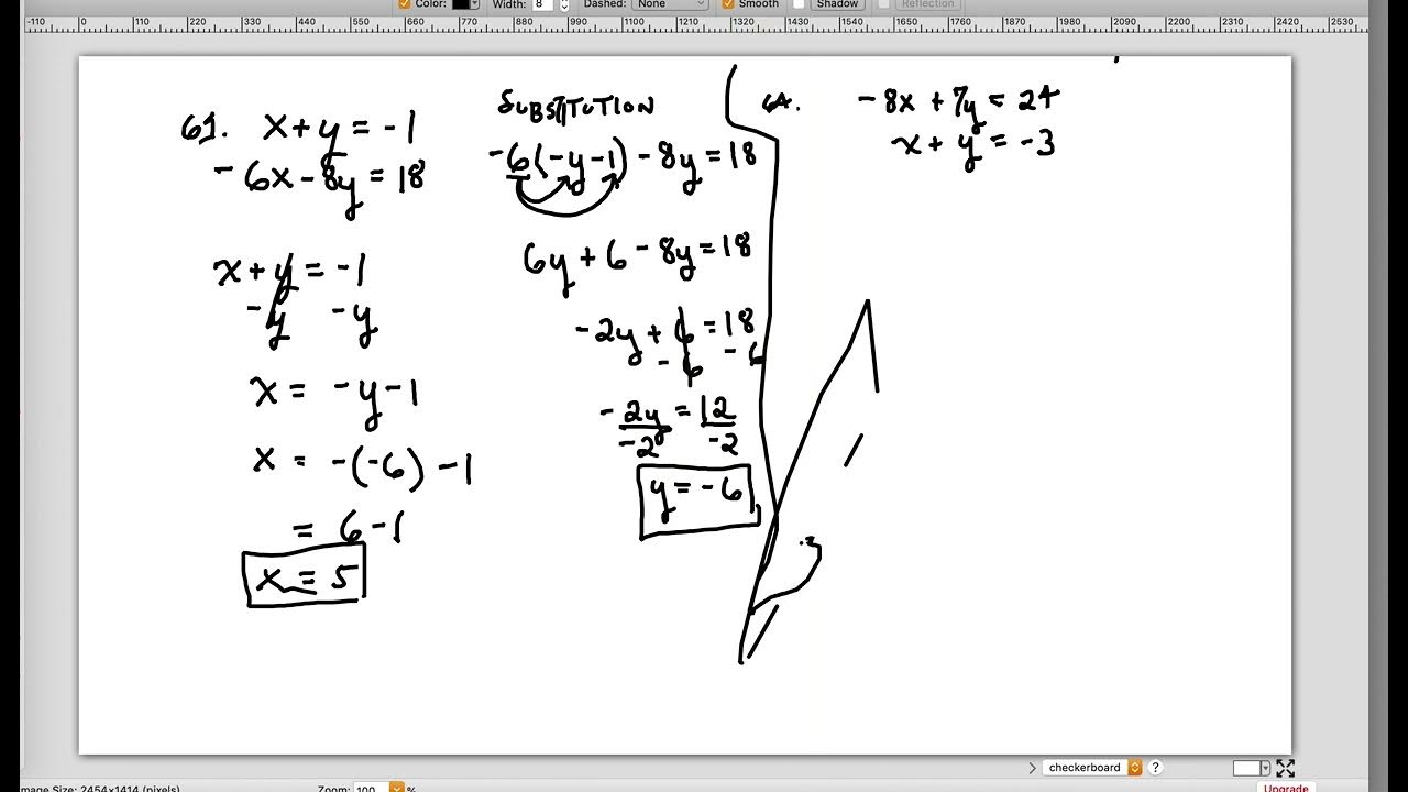 Solving a System of Equations by Substitution - YouTube
