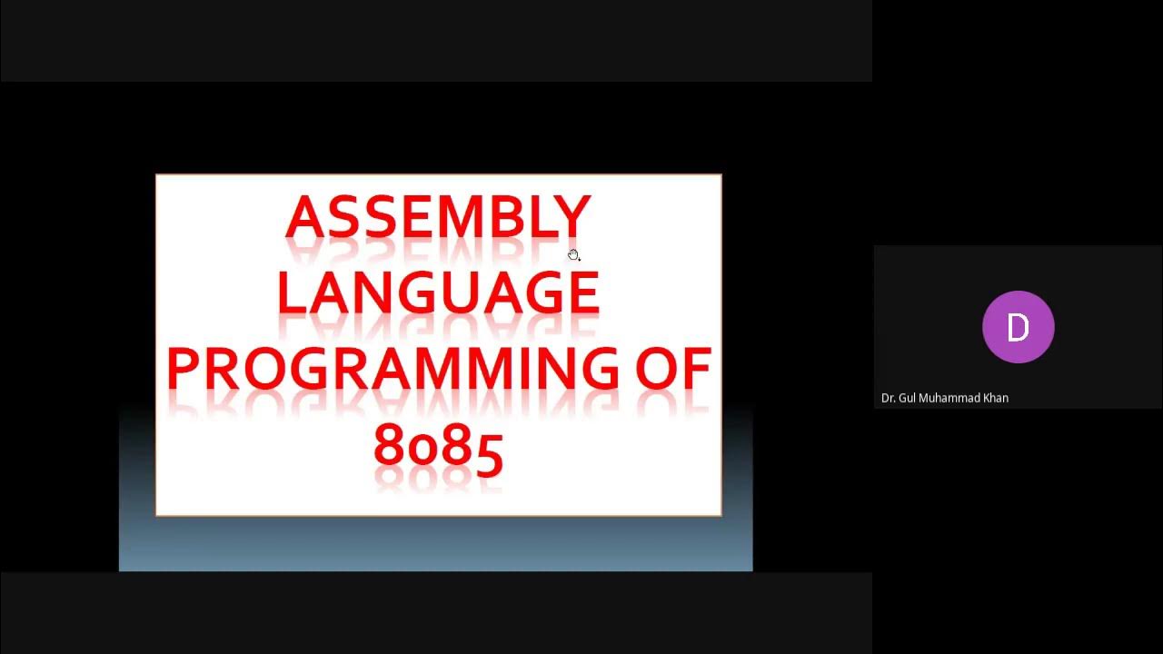 assembly language programing of 8085. - YouTube