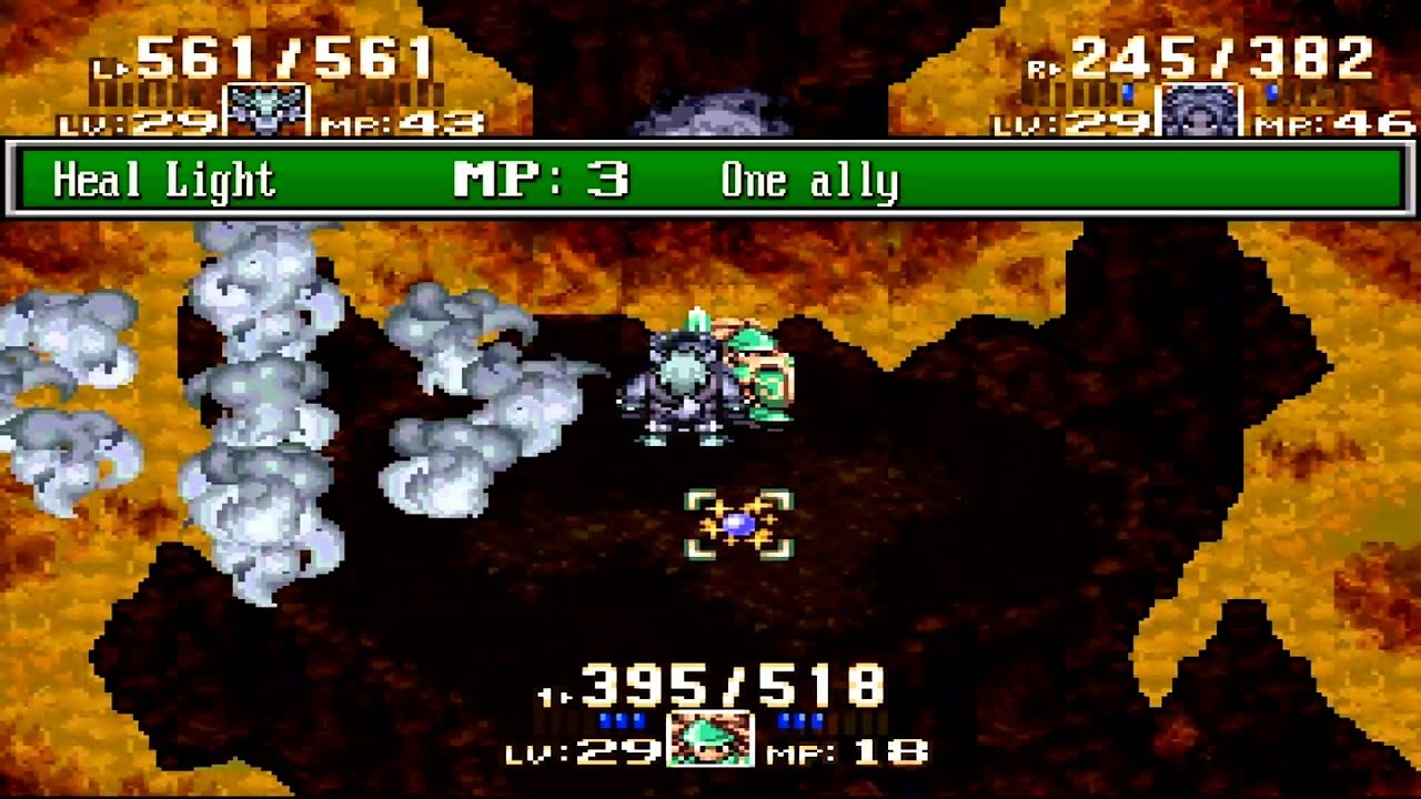 Secret of Mana 2 (Seiken Densetsu 3) Bosses #13 Mana God Beast of Fire ...