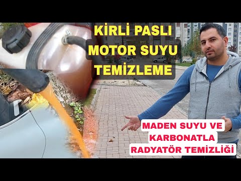 Kirli Paslı Motor Suyu Temizleme Çok Pratik Yöntem / Radyatör Suyu temizleme karbonat ve maden suyu